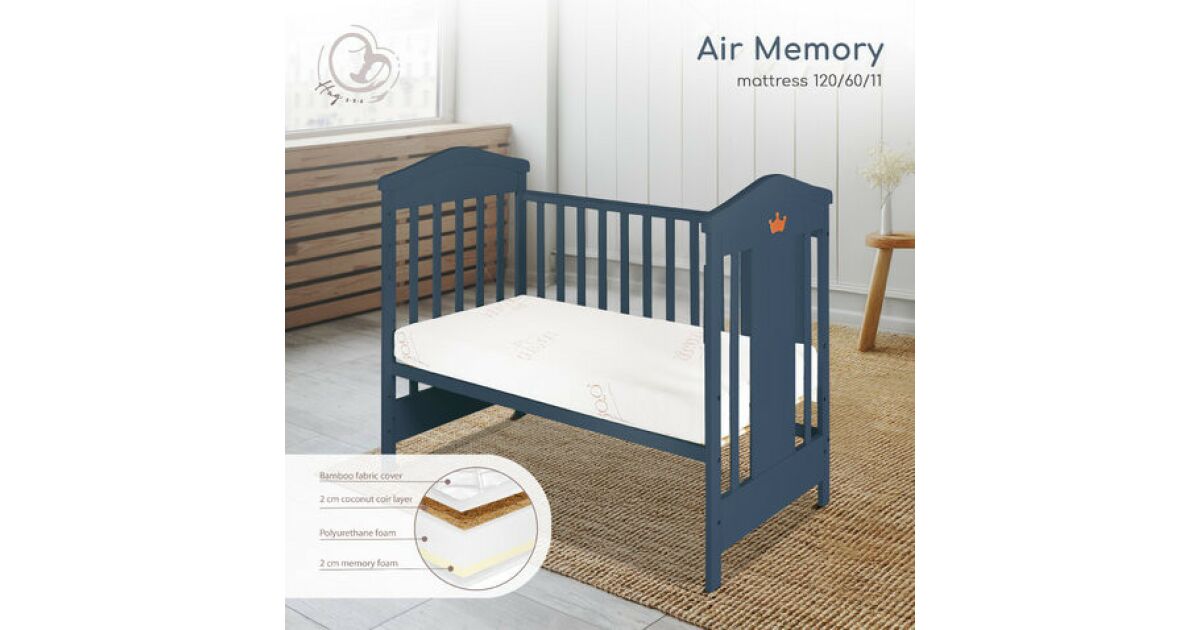 AIR MEMORY Matratze 120x60cm 3-lagig, Kokosnuss + Schwamm + Memory ...