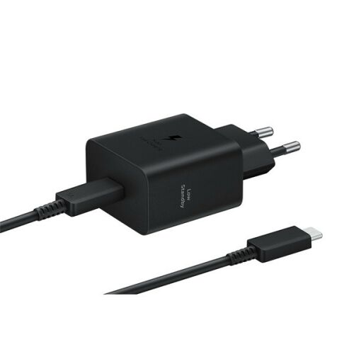 Samsung EP-T4511XBE Super Fast 45W Type-C fekete hálózati töltő + Type ...