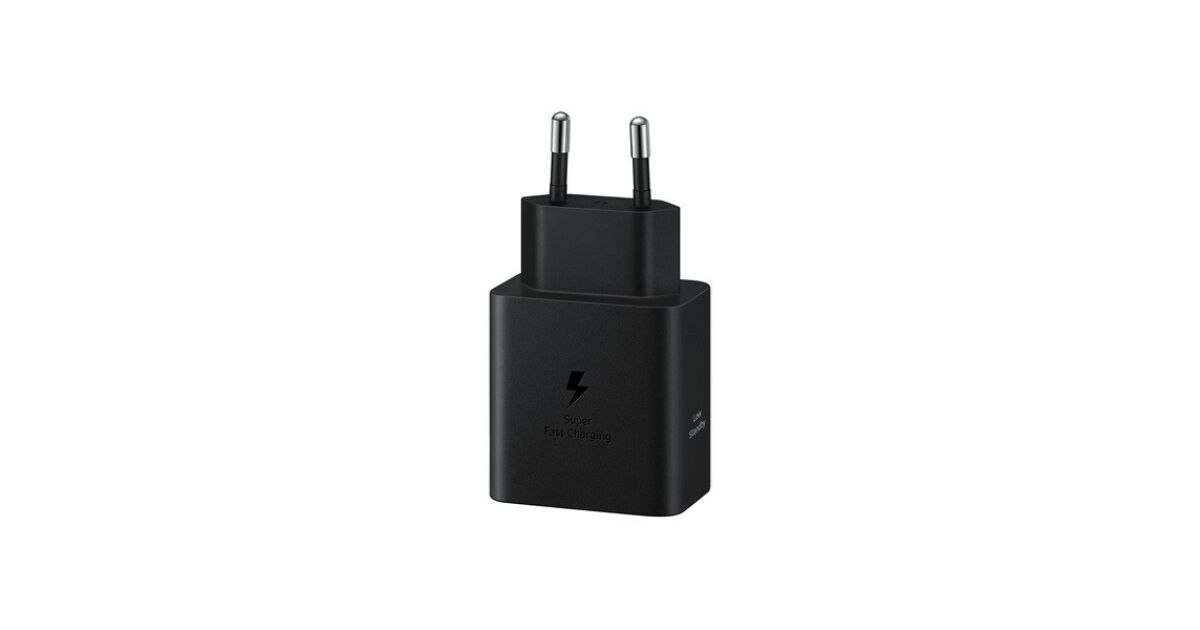 Samsung EP-T4511XBE Super Fast 45W Type-C fekete hálózati töltő + Type ...