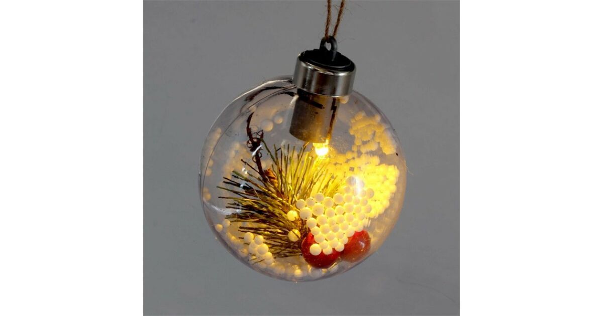 Lumină decorativă LED Iris Sferică /E/ 8cm, alb cald, din plastic-acril ...