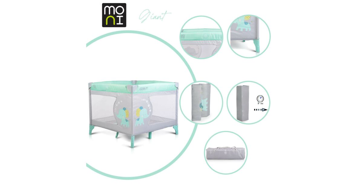 Tarc pliabil MONI Giant, mentă | Pepita.com