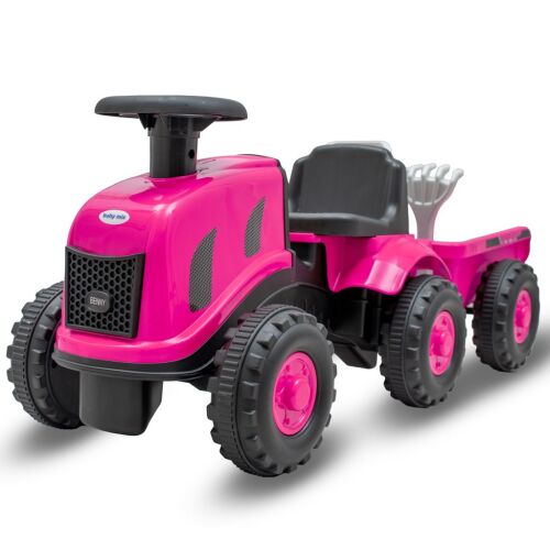 Detský traktor na nožný pohon Baby Mix Benny ružový | Pepita.com
