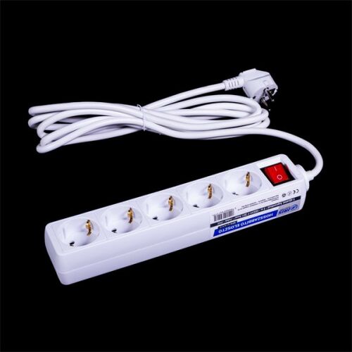 IRIS Electric IEPS-5W-5M-K Predlžovacia lišta s 5 zásuvkami a vypínačom ...