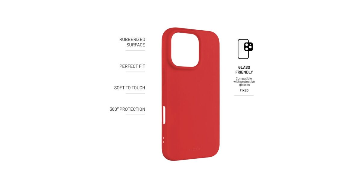 FIXED Story lágy gumi tok Apple iPhone 16 Pro-hoz, piros | Pepita.hu