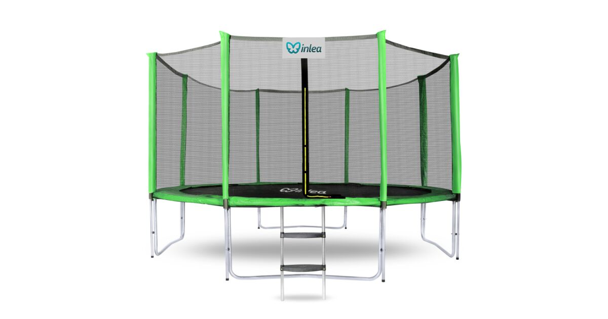 INLEA PREMIUM Jump Trambulină 366 cm cu plasă de siguranță exterioară ...