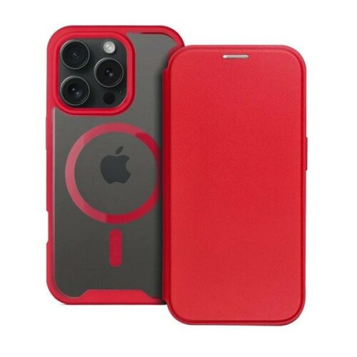 Apple iPhone 16 Pro Max, Oldalra nyíló tok, kártyatartóval, átlátszó ...