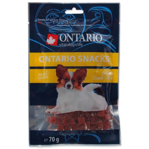ONTARIO Dog Duck Dice Snack 70gr (cuburi de carne de rață, recompensă ...