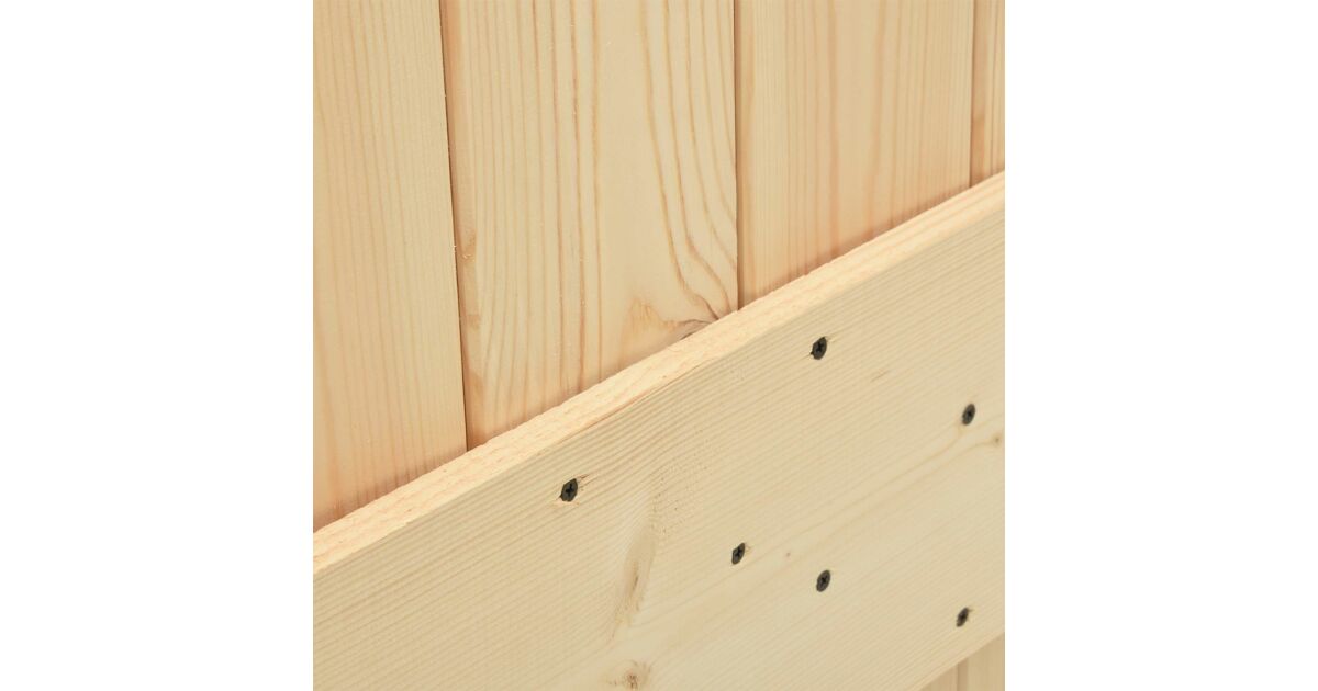 vidaXL Csúszó ajtó NARVIK Természetes és Fekete 70 x 210 cm (213,5 cm ...