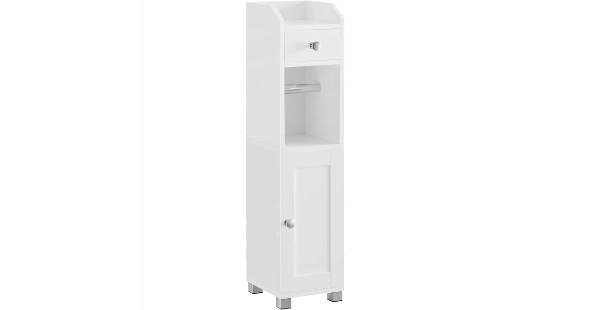 Dulap mic de depozitare pentru baie, din MDF, cu suport pentru hartie ...