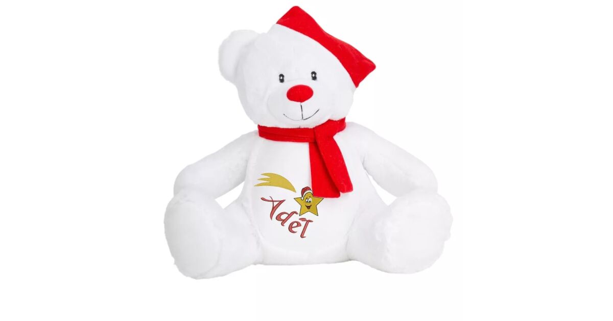 Om de zăpadă de pluș brodat personalizat, cu broderie opțională ...