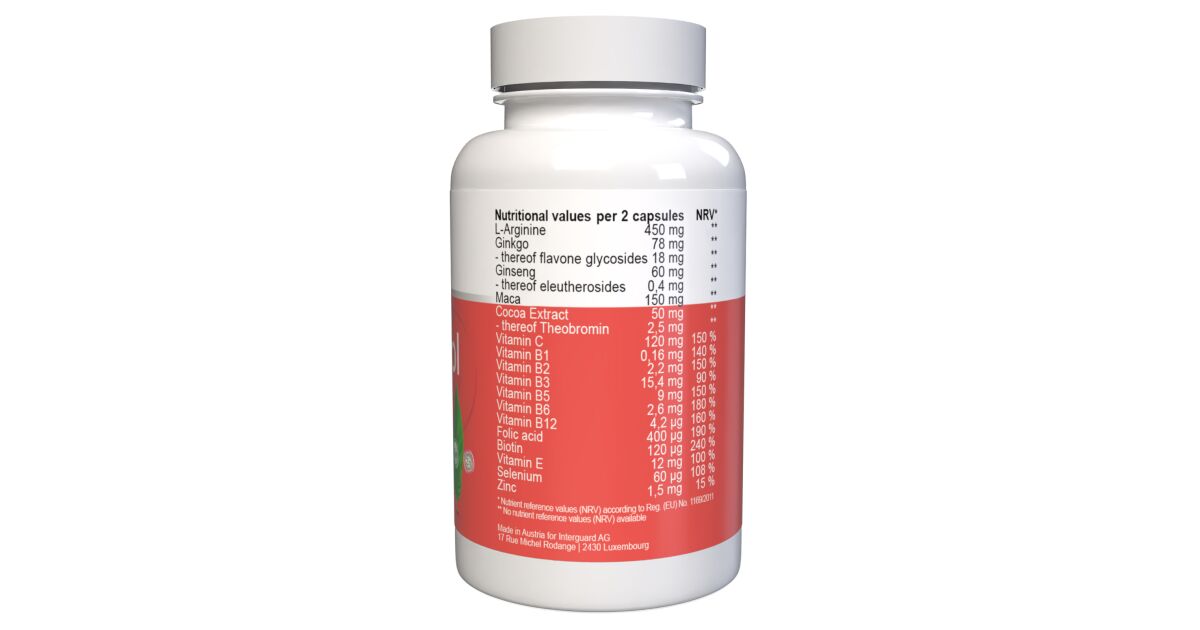 Prostanol - 60 Capsule cu L-Arginină, Maca, Ginkgo și Zinc - Formulă ...