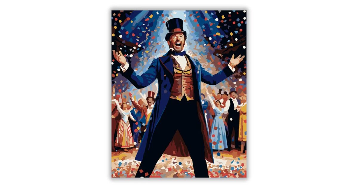 A legnagyobb showman - számfestő készlet – 60×70 cm (Keretre feszítve ...
