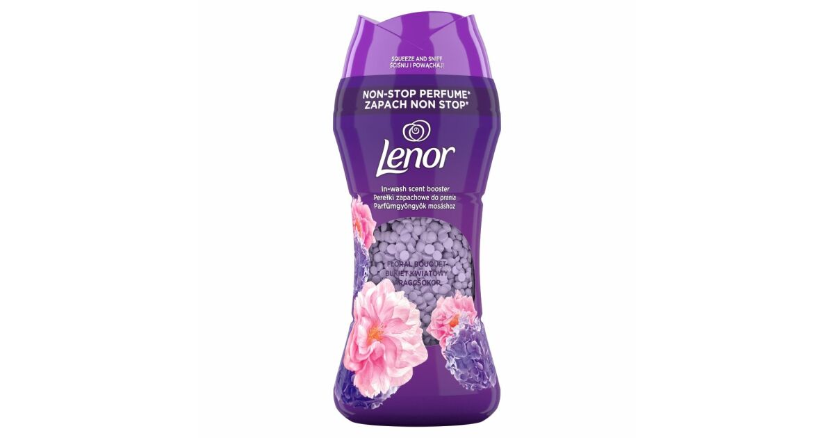 Lenor Floral Bouquet Perle parfumate pentru rufe 3x195g + Cadou Bandană ...