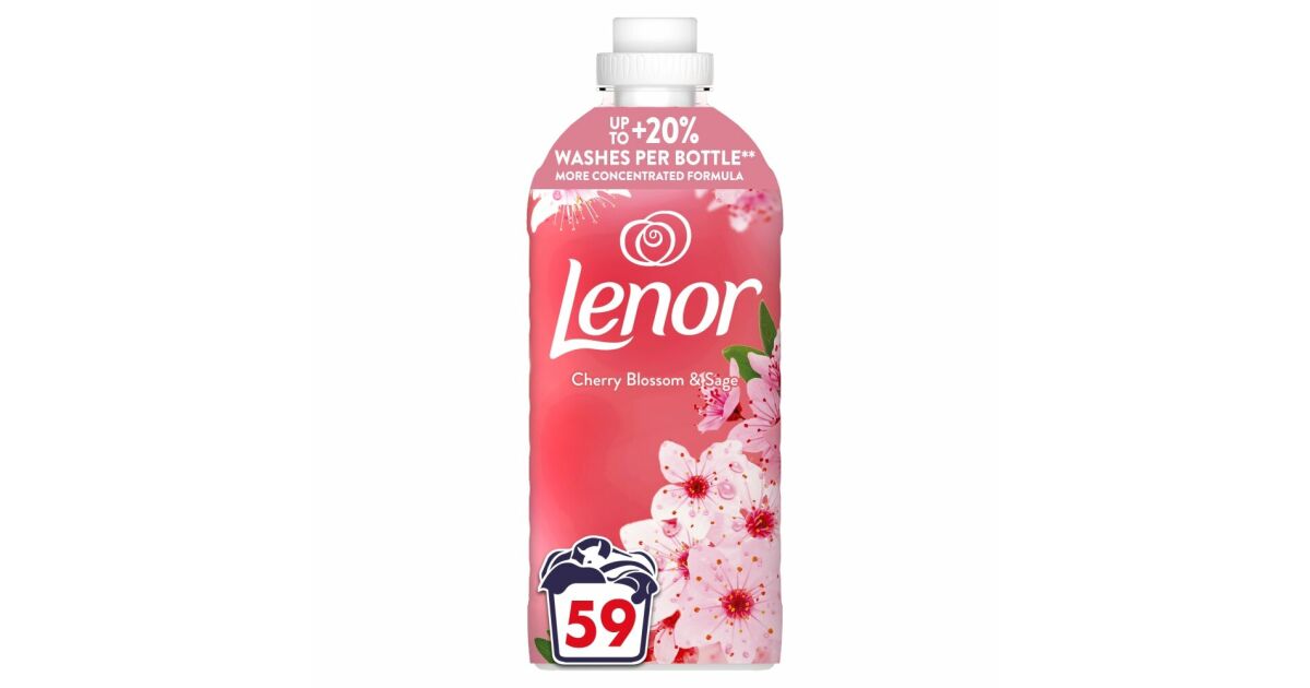 Lenor Cherry Blossom Weichspüler 472 Waschgänge 8x1239ml + Gratis Lenor ...