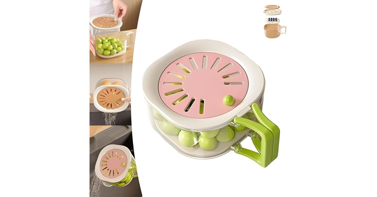 Cos de Scurgere pentru Fructe 2 in 1, Flippy, din Plastic Durabil ...