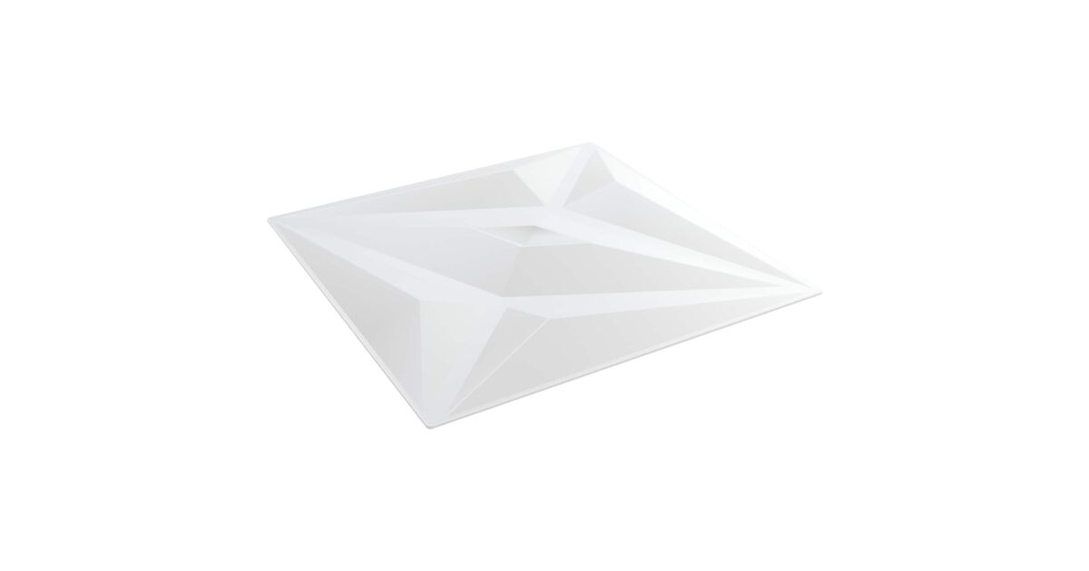 vidaXL Panouri de perete Stea 12 pcs Stea albă 50 x 50 cm Spumă XPS ...