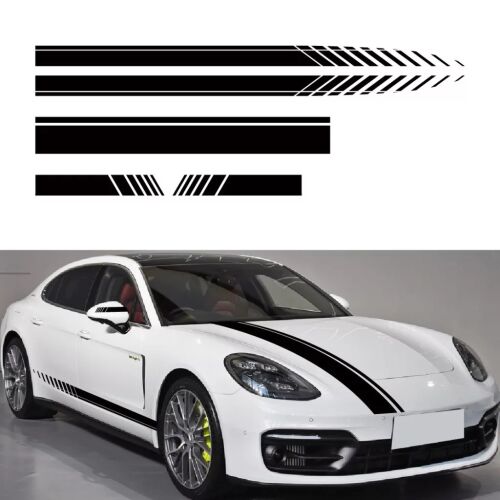 Set de 5 stickere tuning autoadezive, model „Racing Stripes V1 ...