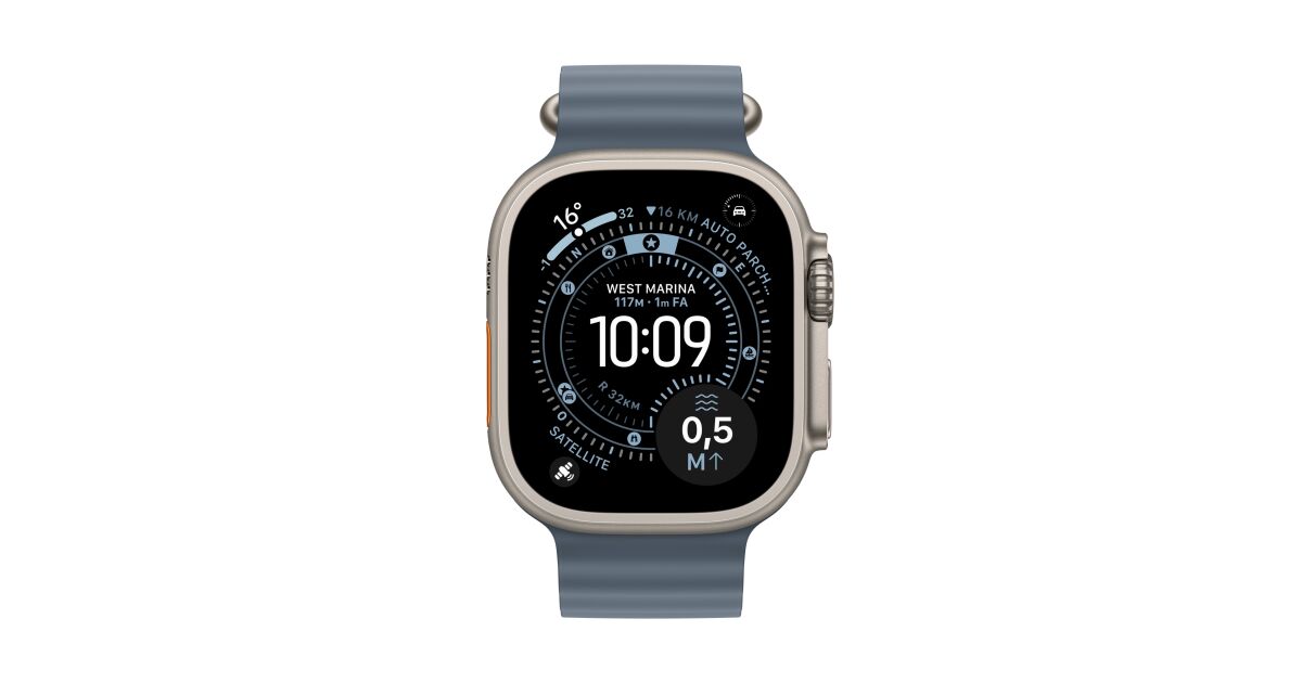 Apple Watch Ultra 3, 49 mm, GPS + Cellular, Titán, Natúr, Okosóra ...