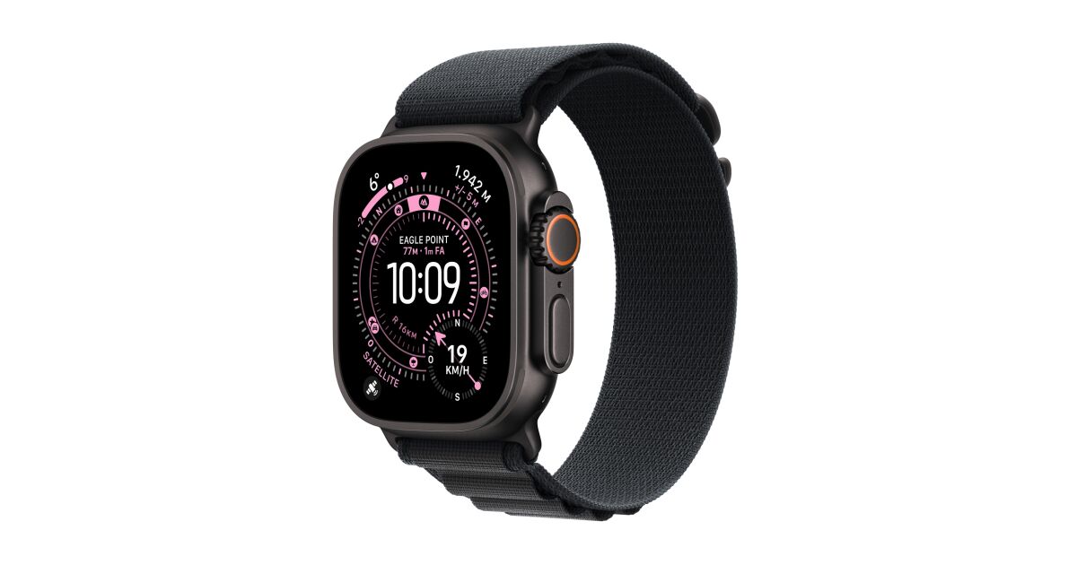 Apple Watch Ultra 3, 49 mm, GPS + Cellular, Titán, Small, Fekete ...