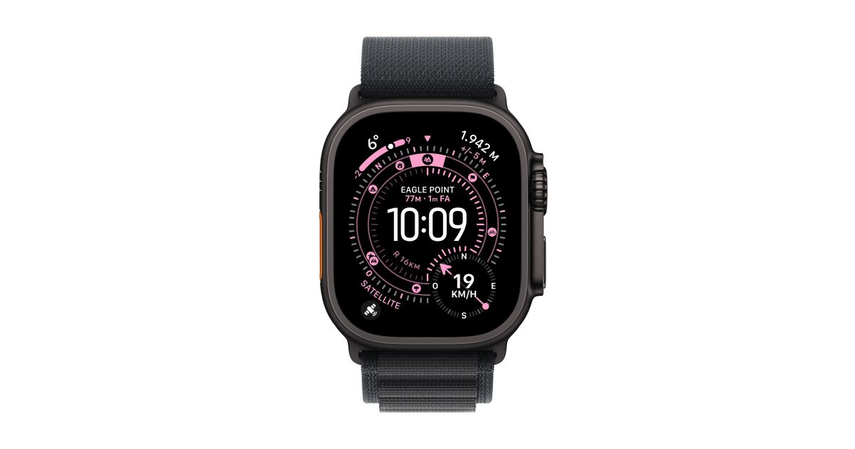 Apple Watch Ultra 3, 49 mm, GPS + Cellular, Titán, Small, Fekete ...