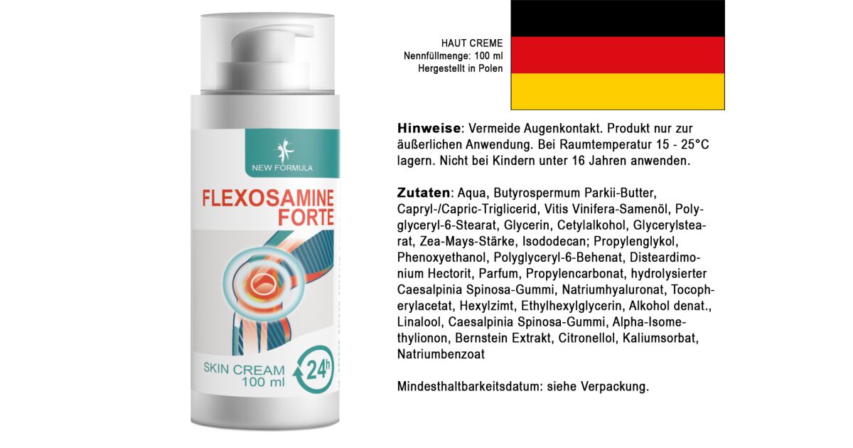 Flexosamine Forte Cremă - 200ml (2x100ml) - pachet de 2 - cu unt de ...