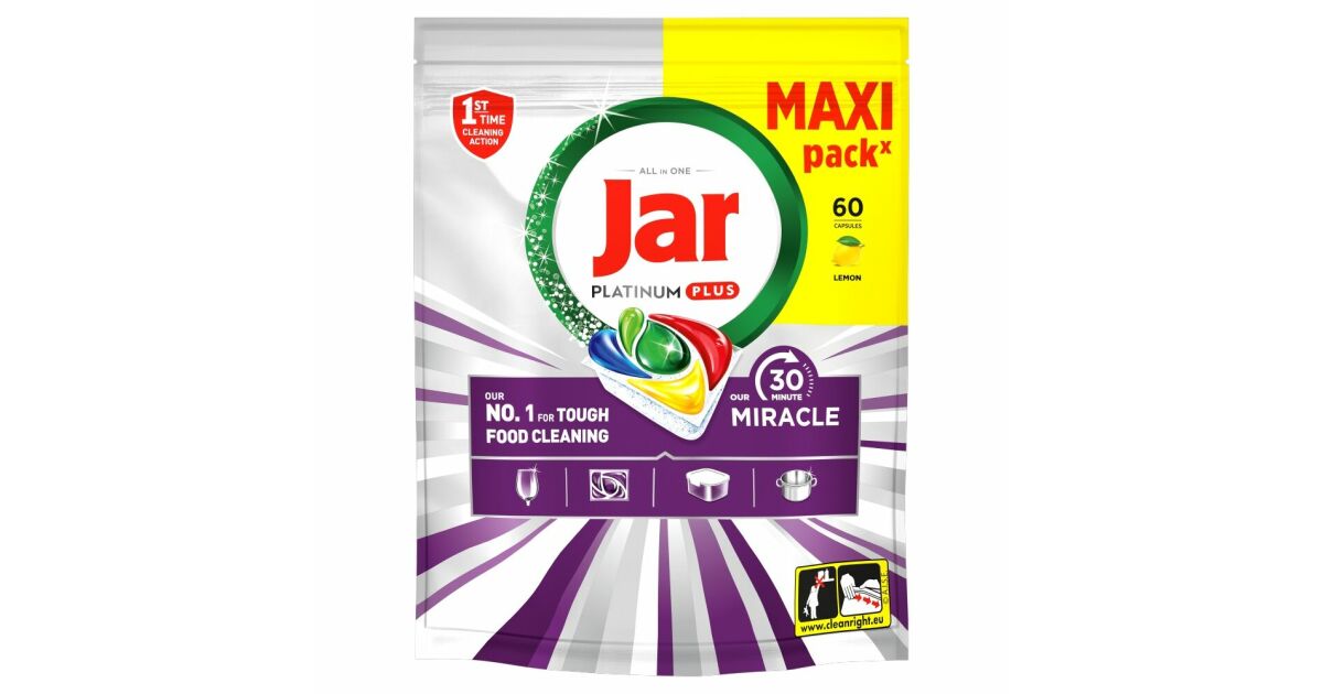 Jar Our 30 Minute Miracle Platinum Plus Geschirrspülkapseln 2x60 Stk ...