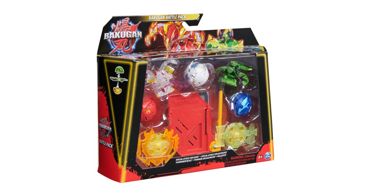 BAKUGAN SET DE LUPTA BRUISER, DRAGONOID, HAMMERHEAD, TITANIUM DRAGONOID ...