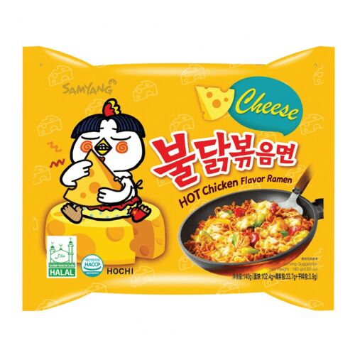 Samyang Buldak Cheese Instant Nudeln 140 g, Hot Chicken Ramen, scharf ...