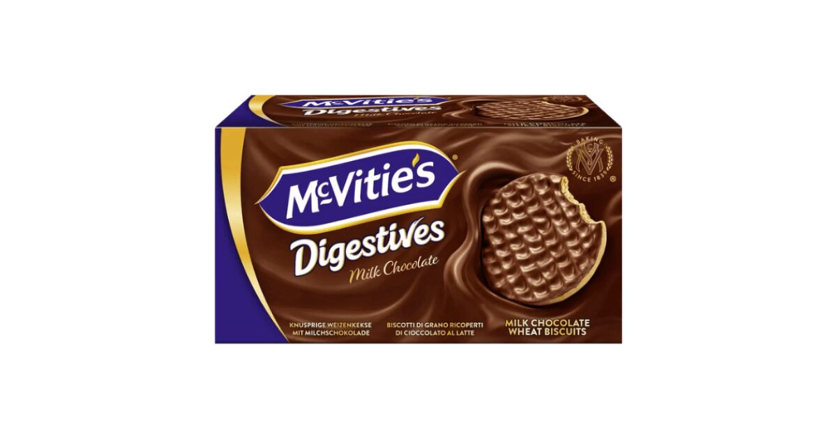 McVitie's Digestives Milk Chocolate Kekse 200g, Weizenkeks mit 30 ...