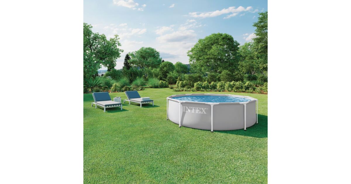Set piscină cu cadru metalic Intex Prism Frame 457x107cm (26724ND ...