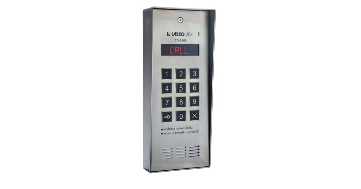 Laskomex CD-2600R audio RFID kulcsolvasóval, rozsdamentes acélból ...