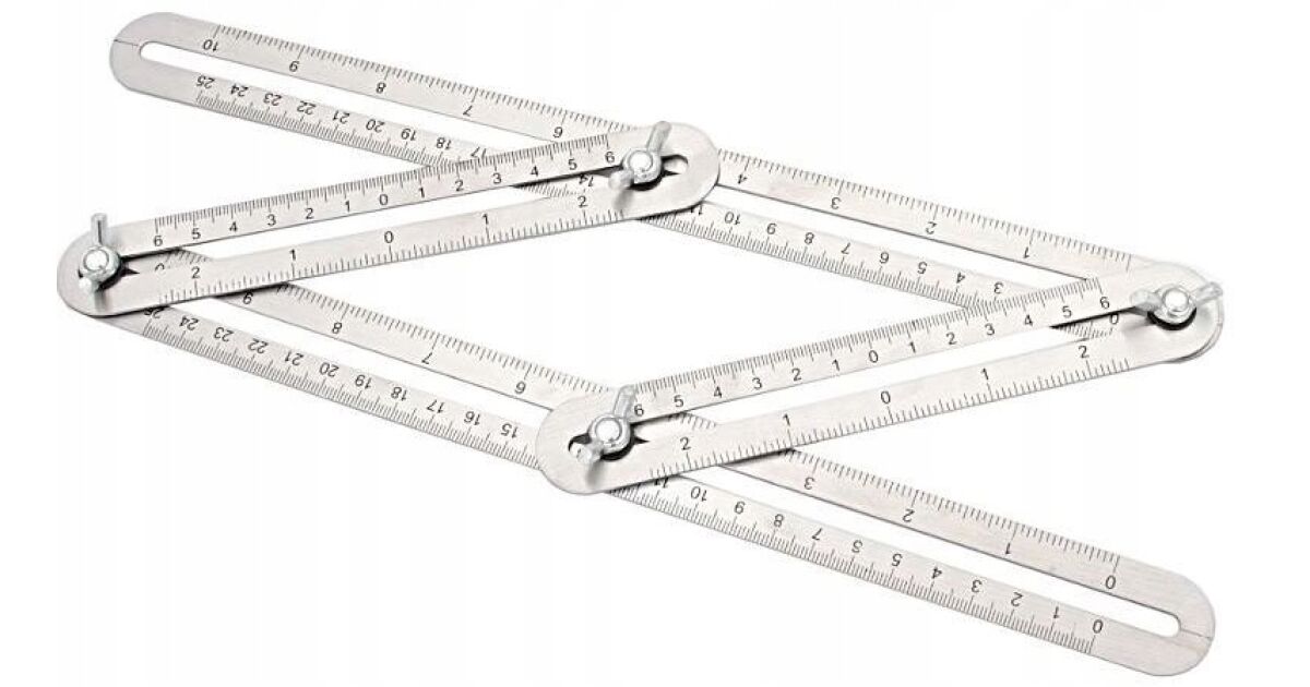 Állítható szögű sablon rozsdamentes acélból 25*12cm | Pepita.hu