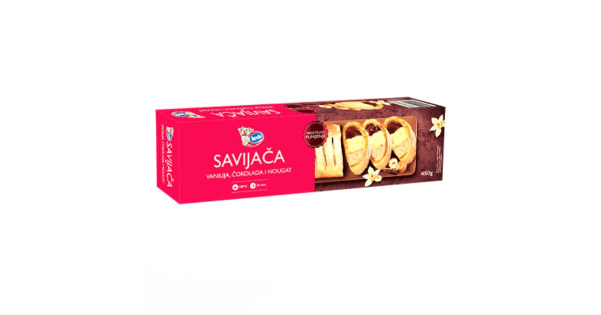Ledo Tiefkühlstrudel Vanille Schoko Nougat 450 g, Hefeblätterteig mit ...
