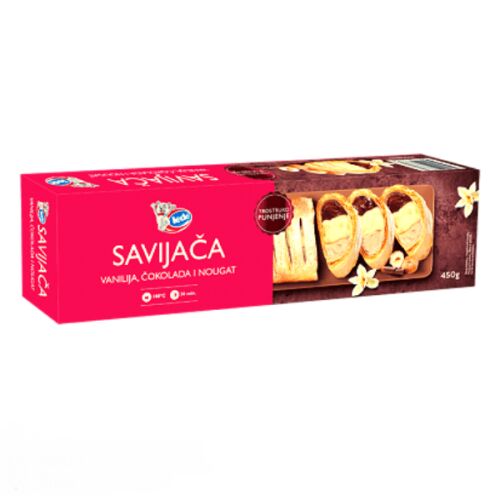 Ledo Tiefkühlstrudel Vanille Schoko Nougat 450 g, Hefeblätterteig mit ...