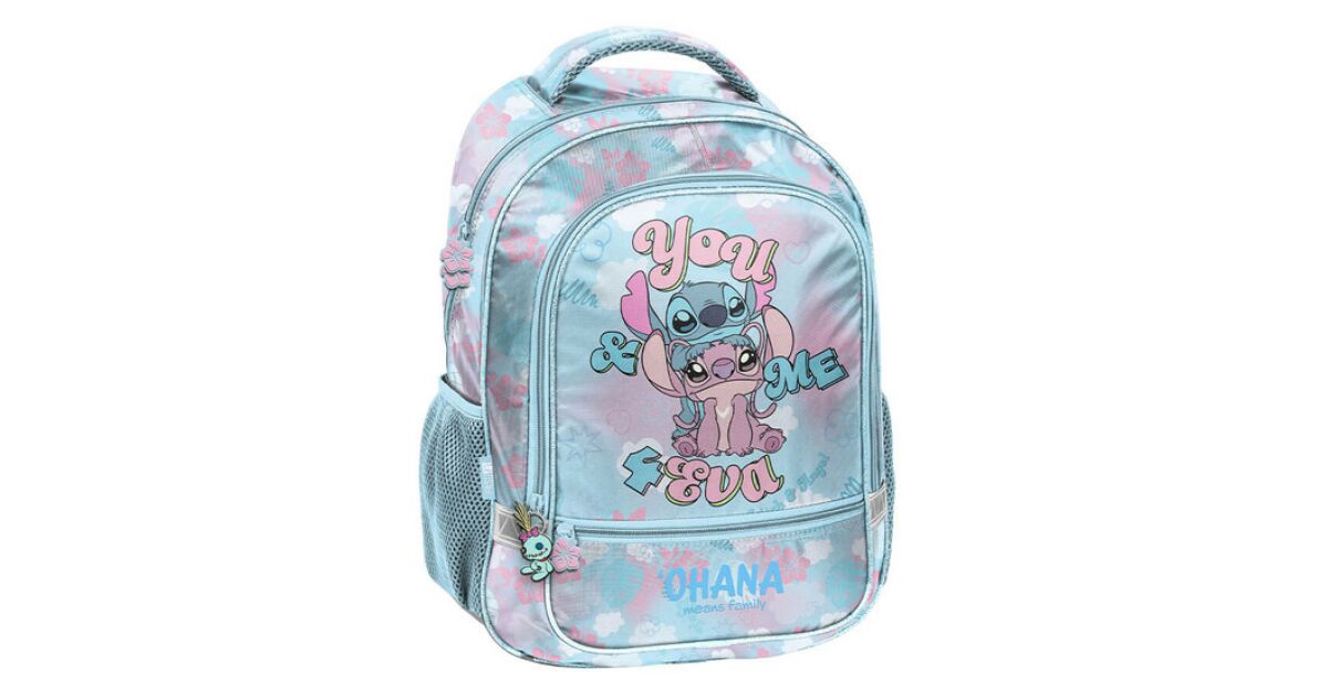 Disney - Stitch iskolatáska, hátizsák - 2 rekeszes - Angel Ohana ...