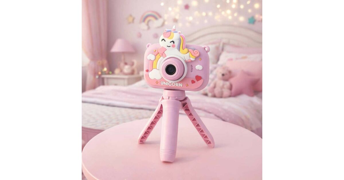 Digitale Kinderkamera mit Stativ, Lila - für Fotos und Videos für ...