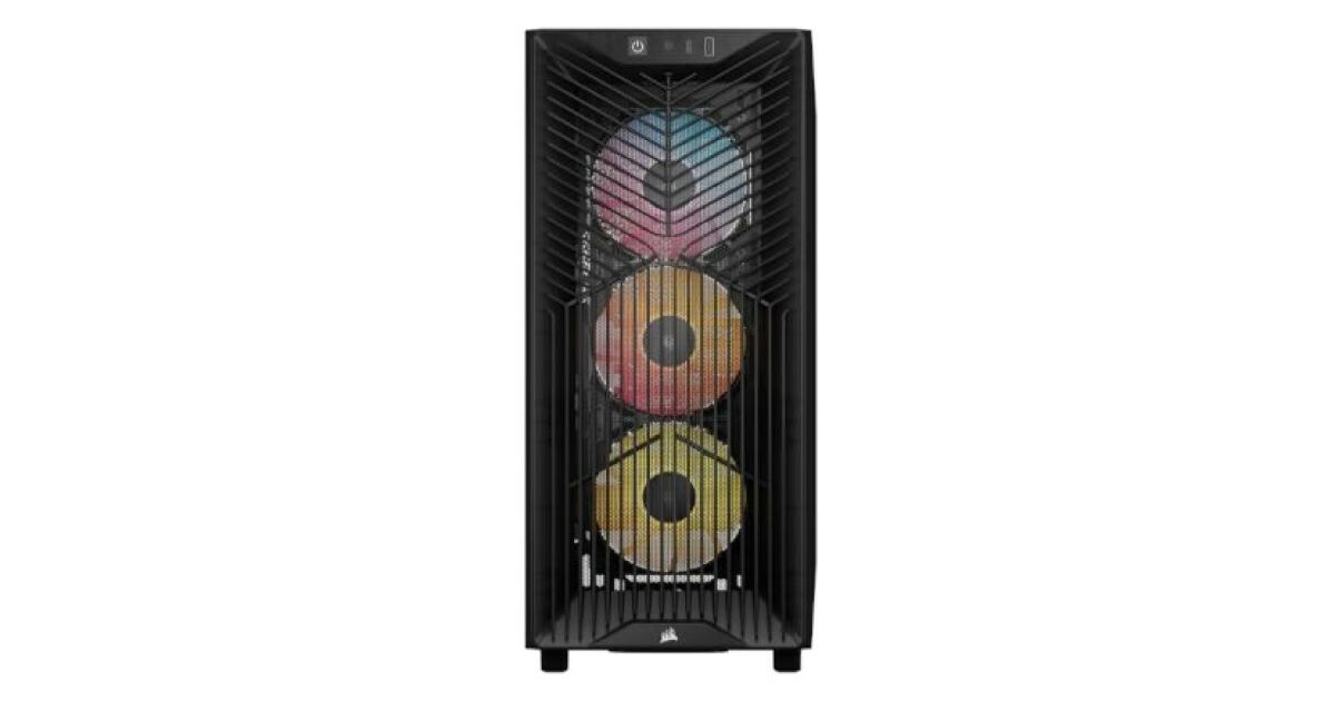 Corsair 3200D RS ARGB Mid-Tower PC Case Midi Tower Fekete számítógép ...