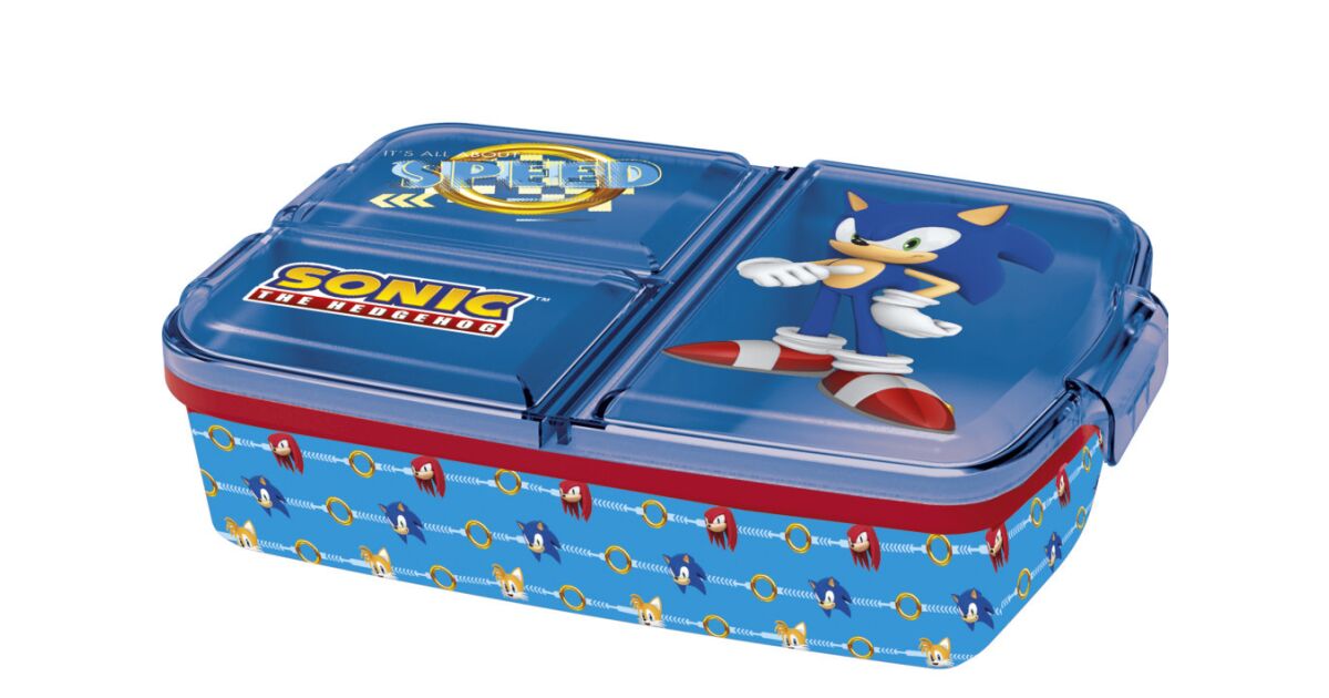 Sonic a sündisznó Speed több rekeszes uzsonnás doboz, szendvicsdoboz ...