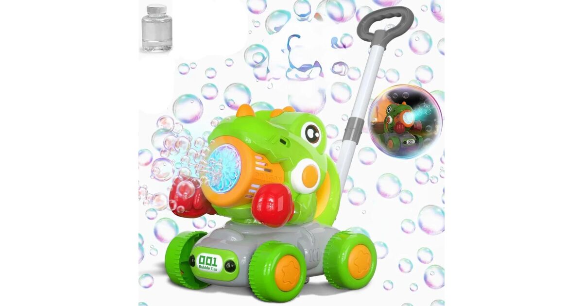 Jucărie Electrica de Impins cu Baloane de Săpun Dinozaur Push and Play ...