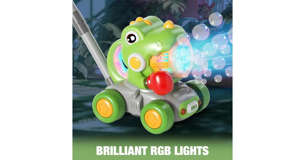 Jucărie Electrica de Impins cu Baloane de Săpun Dinozaur Push and Play ...