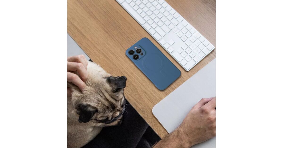 Silicone Mag Samsung Galaxy A57 szilikon hátlap tok, MagSafe, kék ...