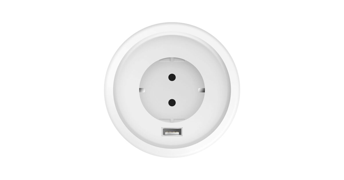 Einbau-Tischsteckdose mit USB, 1 Schuko-Steckdose, 2.1A, 16A, Weiß, 1 ...