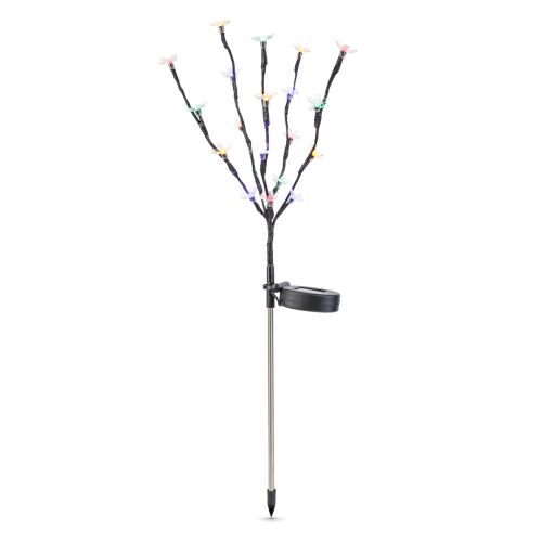 Kerti napelemes lámpa, virág, 20 színes LED, 65 cm, járdák/teraszok ...
