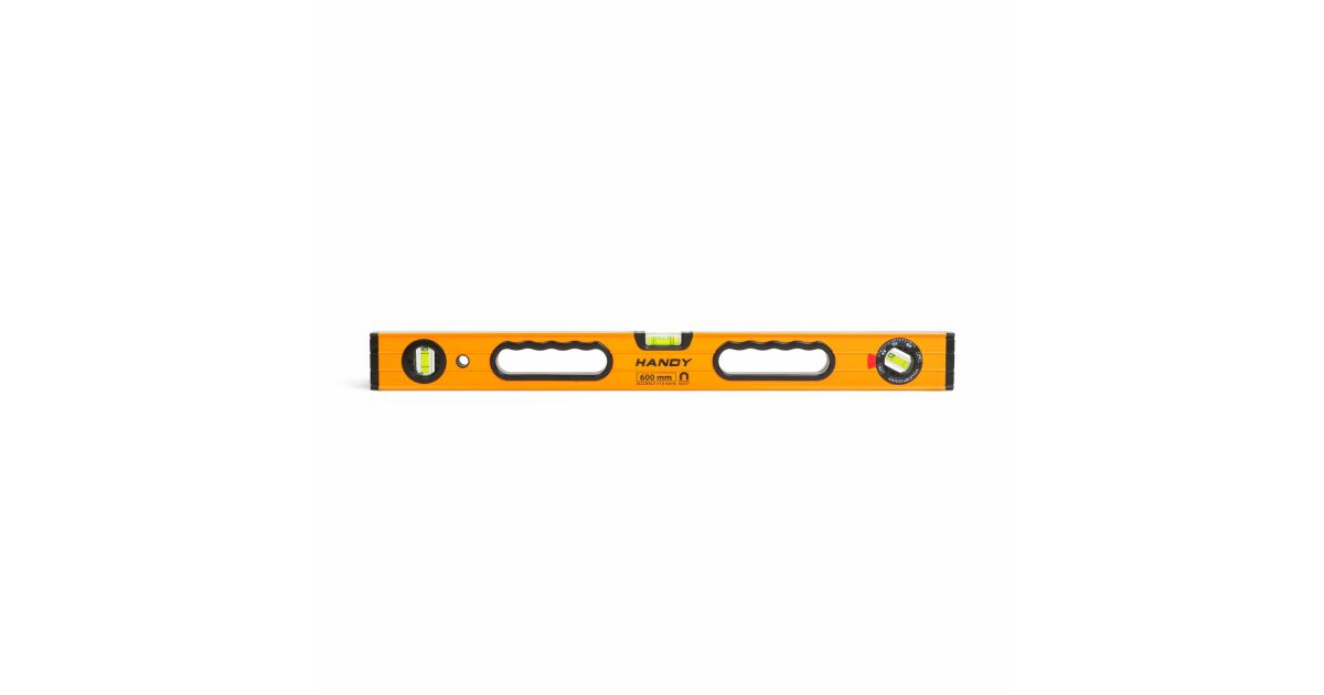 Wasserwaage, 600 mm, magnetisch, 3 Aluminium-Libellen, drehbare Libelle ...