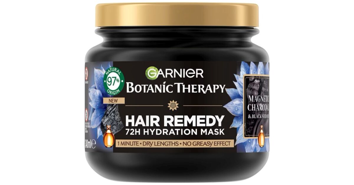 Masca pentru Par, Botanic Therapy, 340 ml Magnetic Charcoal Black Seed ...