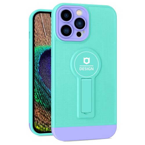 Armor Design tok állvánnyal iPhone 13-hoz, kék/lila, mágneses autótartó ...