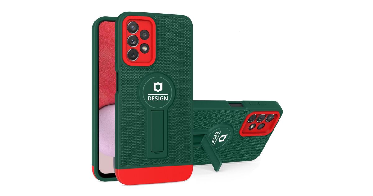 Husa Armor Design cu Stand pentru iPhone 11, Verde/Rosu, Suport Auto ...