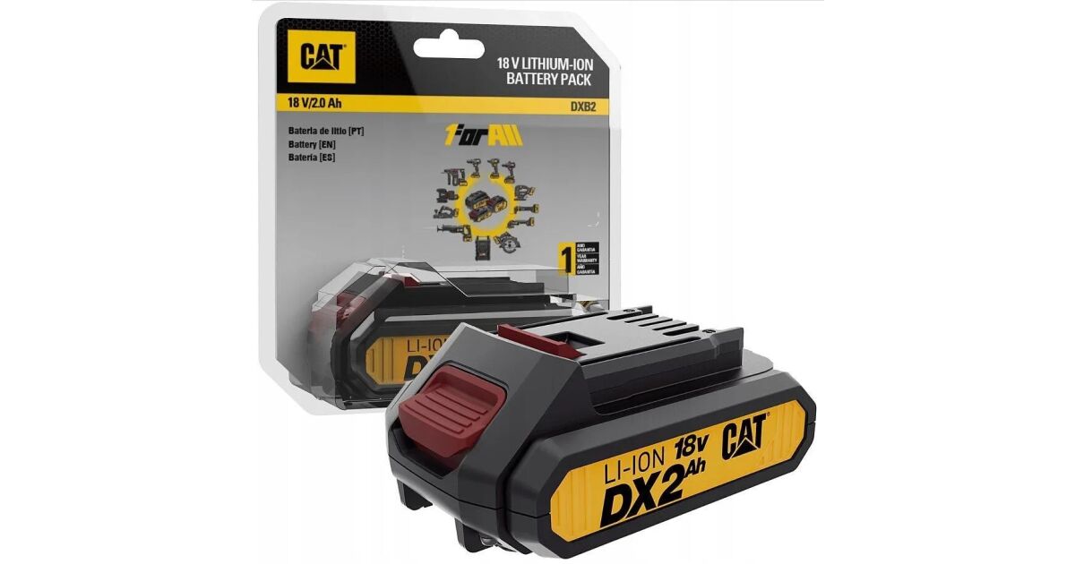 Acumulator CAT DXB2 Power+ Click Stop 18V 2.0Ah Li-ion, cu indicator ...