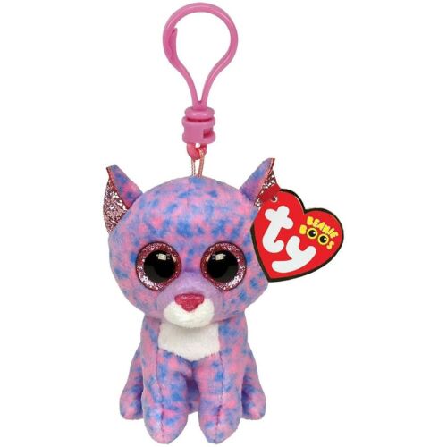 PLUS TY Beanie Boos Cassidy Mačka prívesok, 8.5 cm, levanduľa | Pepita.com
