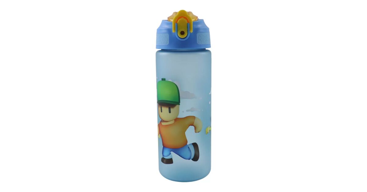 Stumble Guys Hut, sticlă de băut din plastic mat cu pai, 600 ml ...